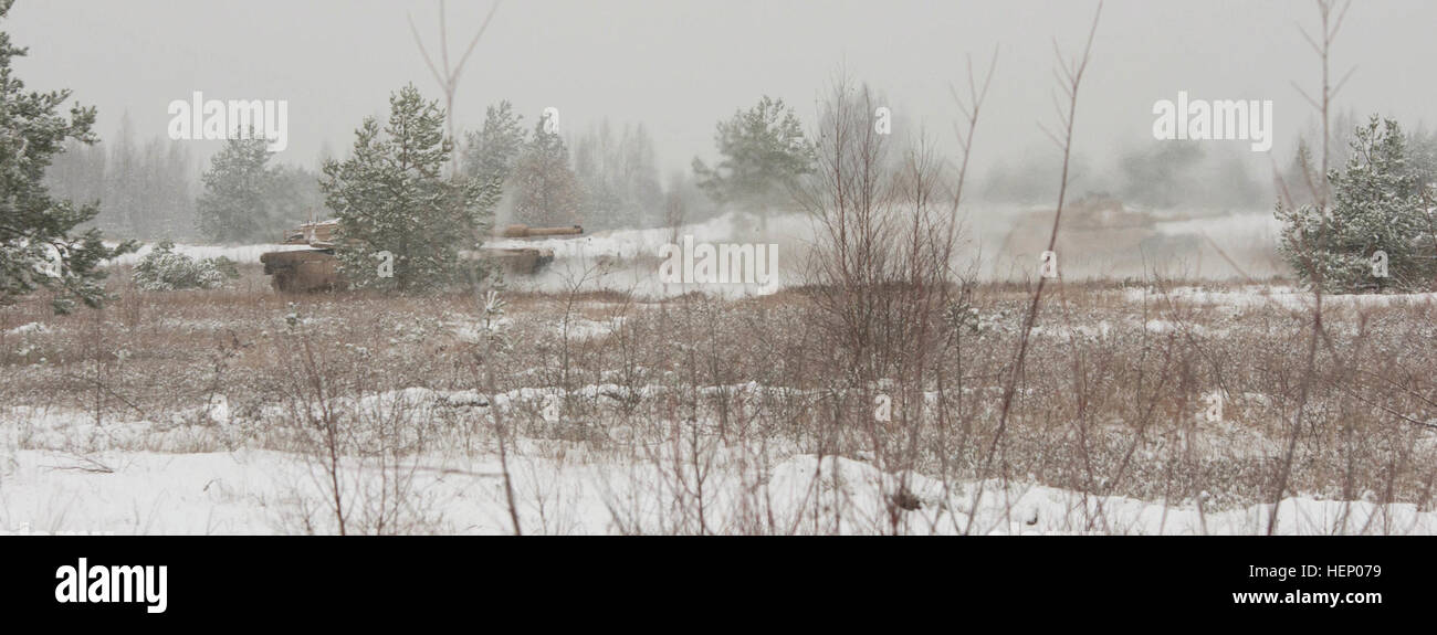 The heat signature of a M1A2 Abrams Tank main gun round obscures ...