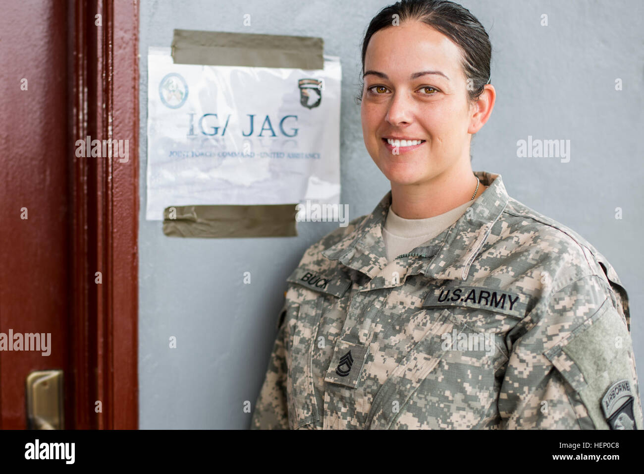 Sgt. 1st Class Jessica Buck, senior paralegal of the Joint Forces ...