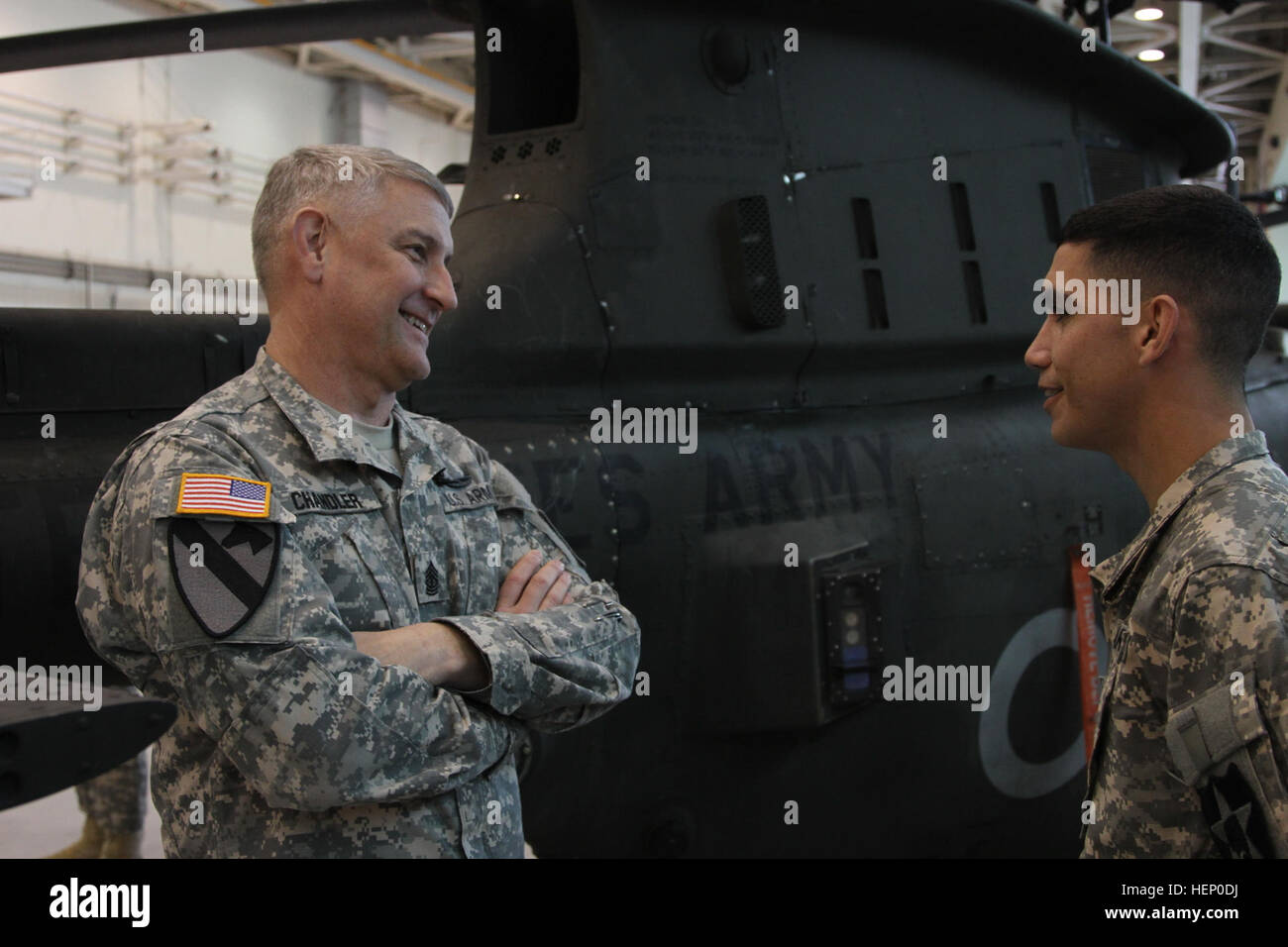 Sergeant Major of the Army Raymond Chandler talks with Soldiers from ...