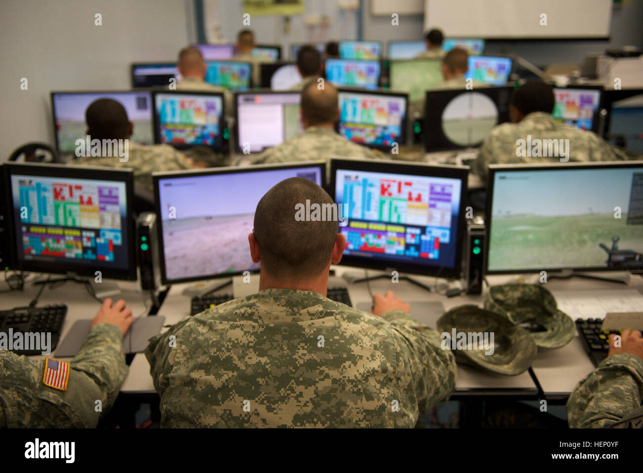 Soldiers from the 2nd Brigade Combat Team, 1st Armored Division, play ...