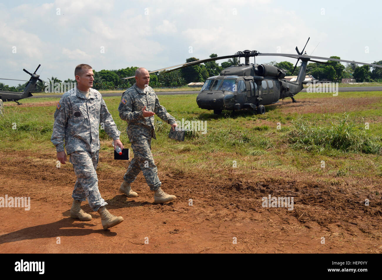 Command Sgt. Maj. Gregory Nowak, left, senior enlisted adviser, 101st ...