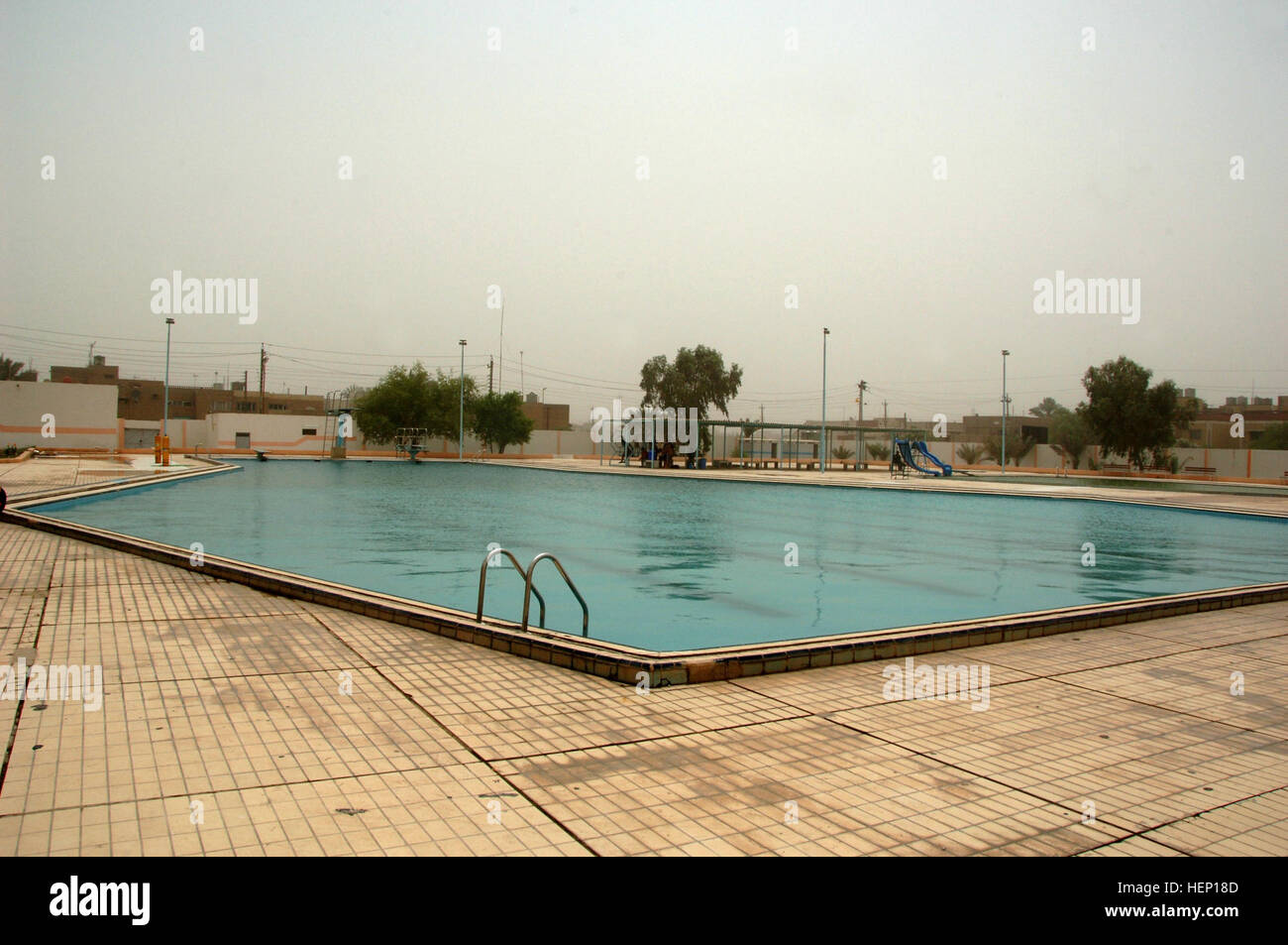 A wide view of one of the newly constructed pools at the Jadida Public ...