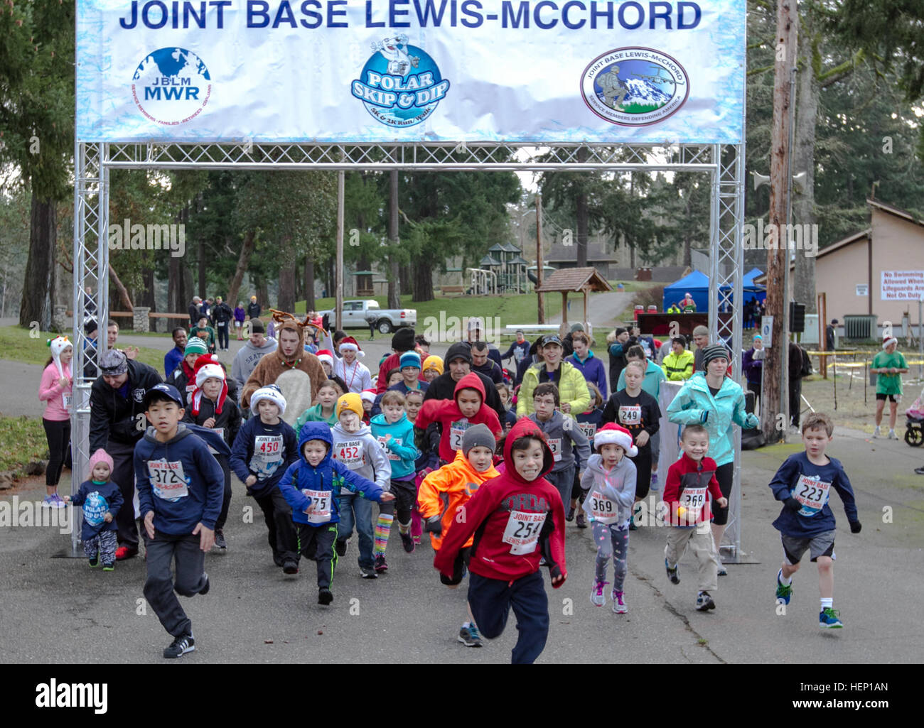 Children, nearly 50 total, start the course during the first ever JBLM ...