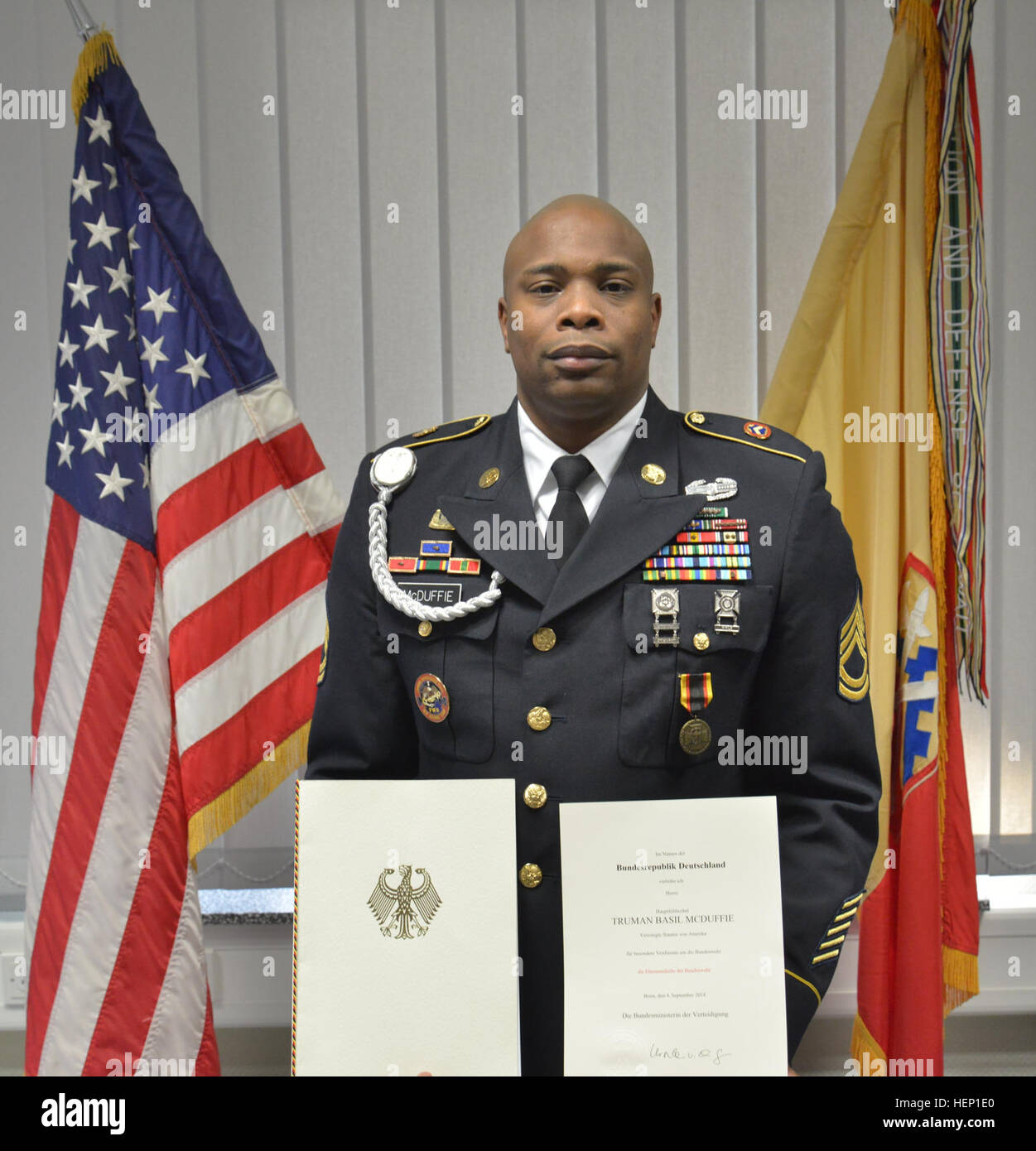 Sgt. 1st Class Truman McDuffie, a water purification sergeant with ...