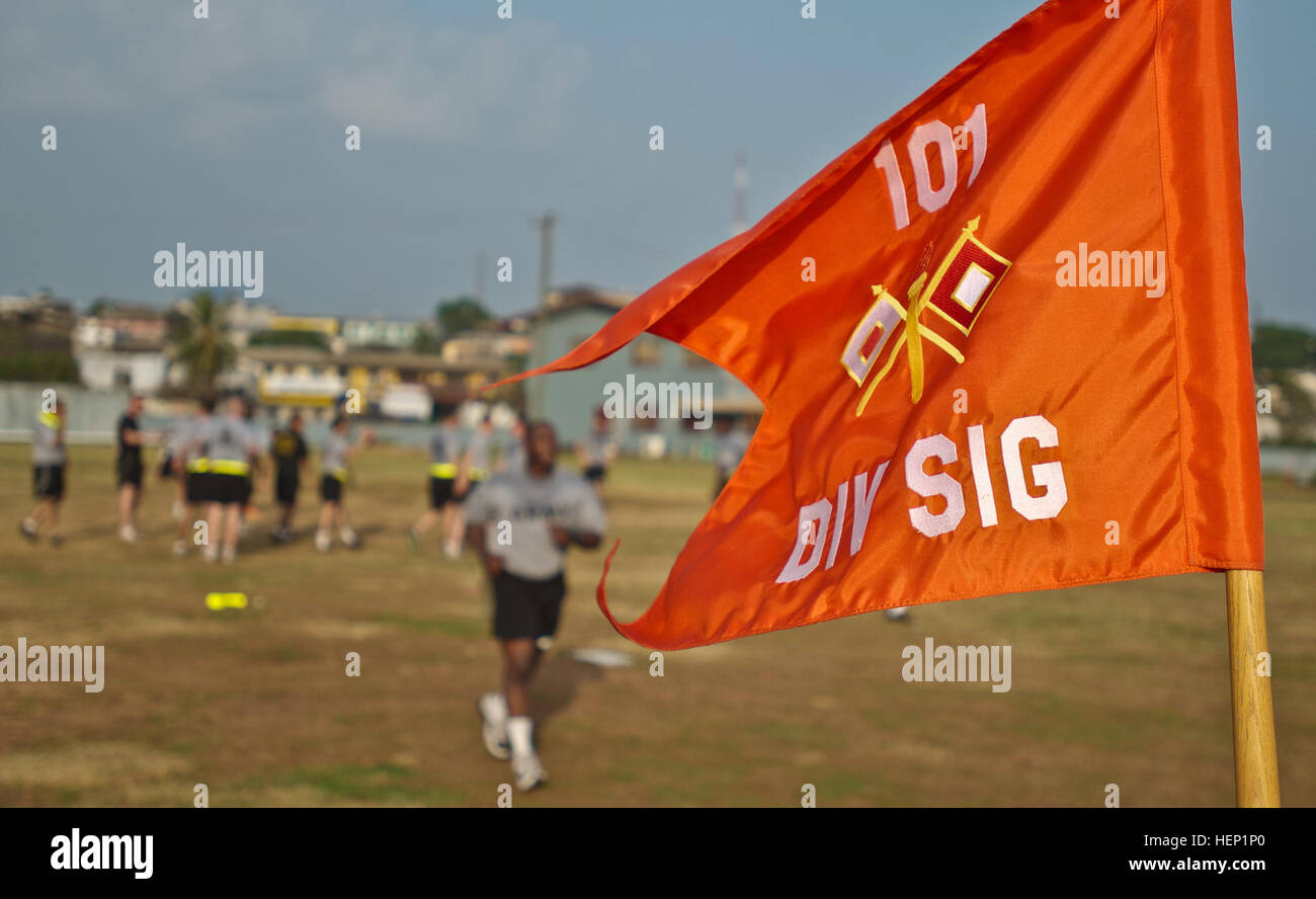 The guidon of the Division Signal Company, Headquarters and ...