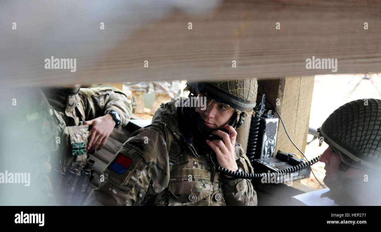 British Lance Bombardier Danny Conroy, a Fire Support Team signaler ...