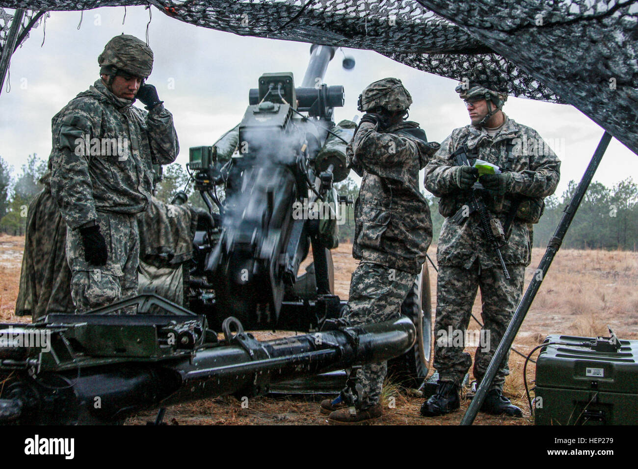 Artillerymen of the 2nd Battalion, 319th Airborne Field Artillery Regiment, 2nd Brigade Combat ...