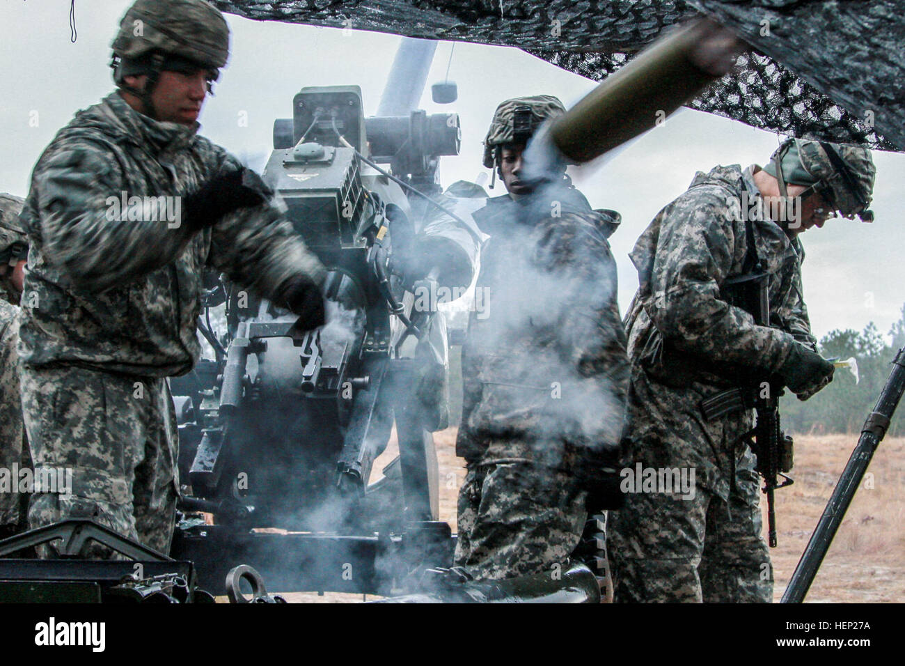 Artillerymen of the 2nd Battalion, 319th Airborne Field Artillery Regiment, 2nd Brigade Combat ...