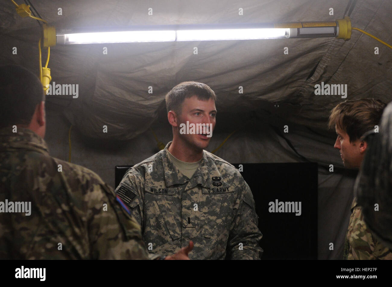 First Lt. Adam Wilson, the fire direction officer of the 2nd Battalion ...