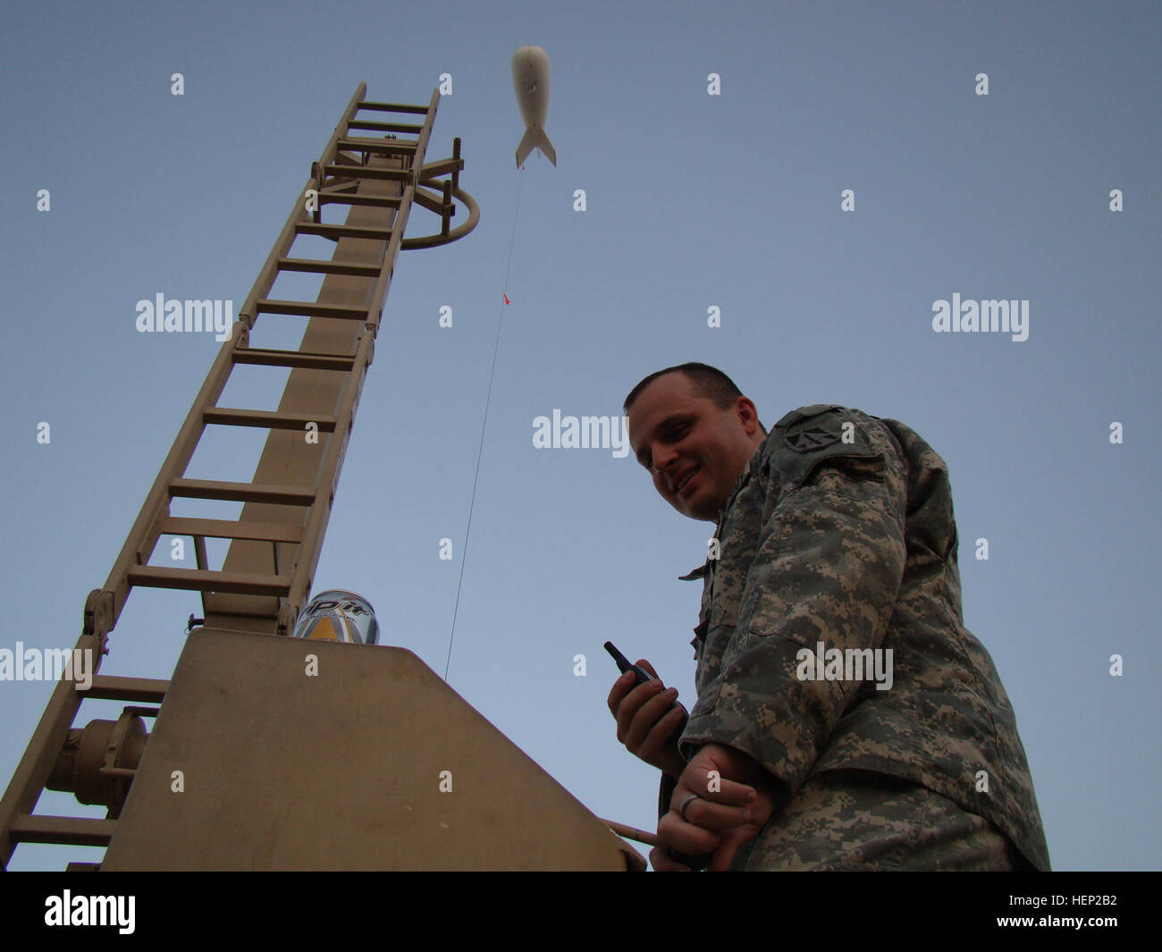 Specialist Joshua Trautmann operates the winch control of the 17M ...