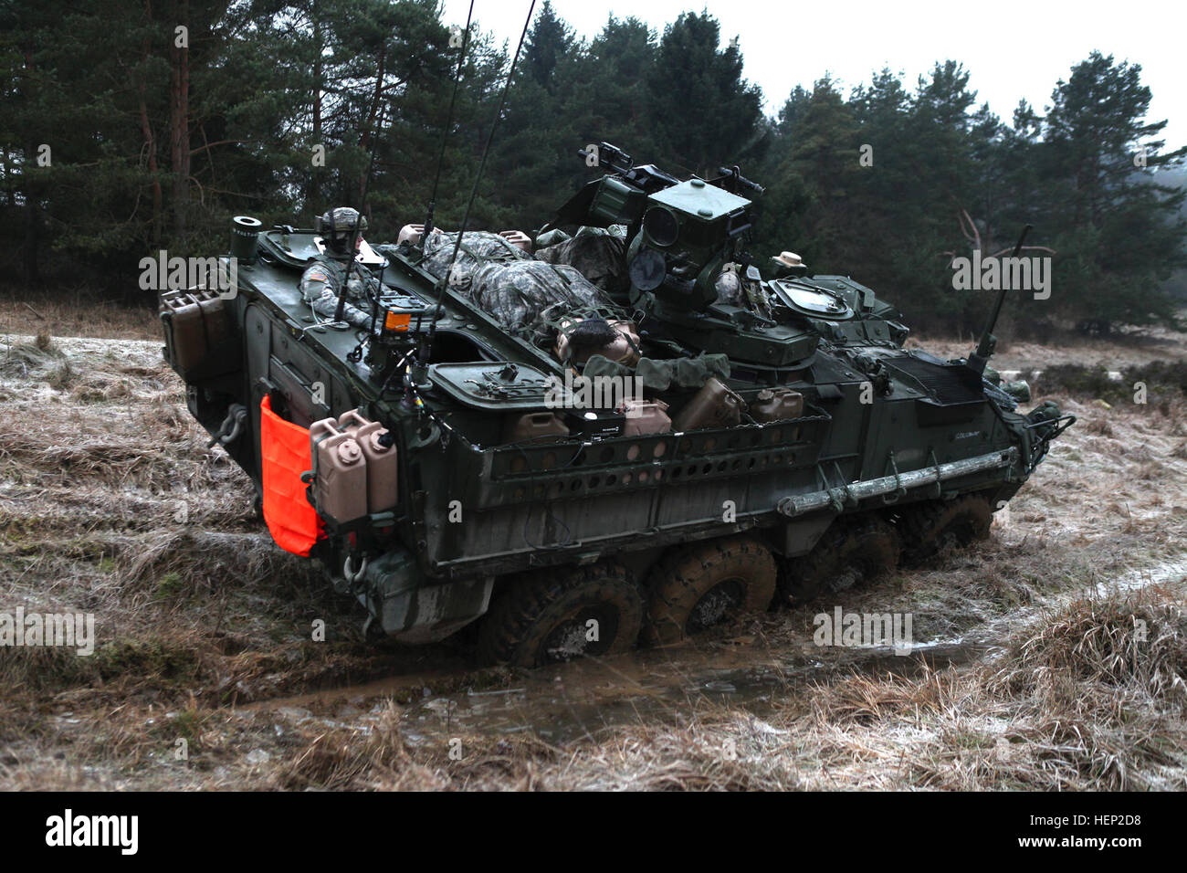 A Stryker armored vehicle of Nemesis Troop, 4th Cavalry Regiment ...