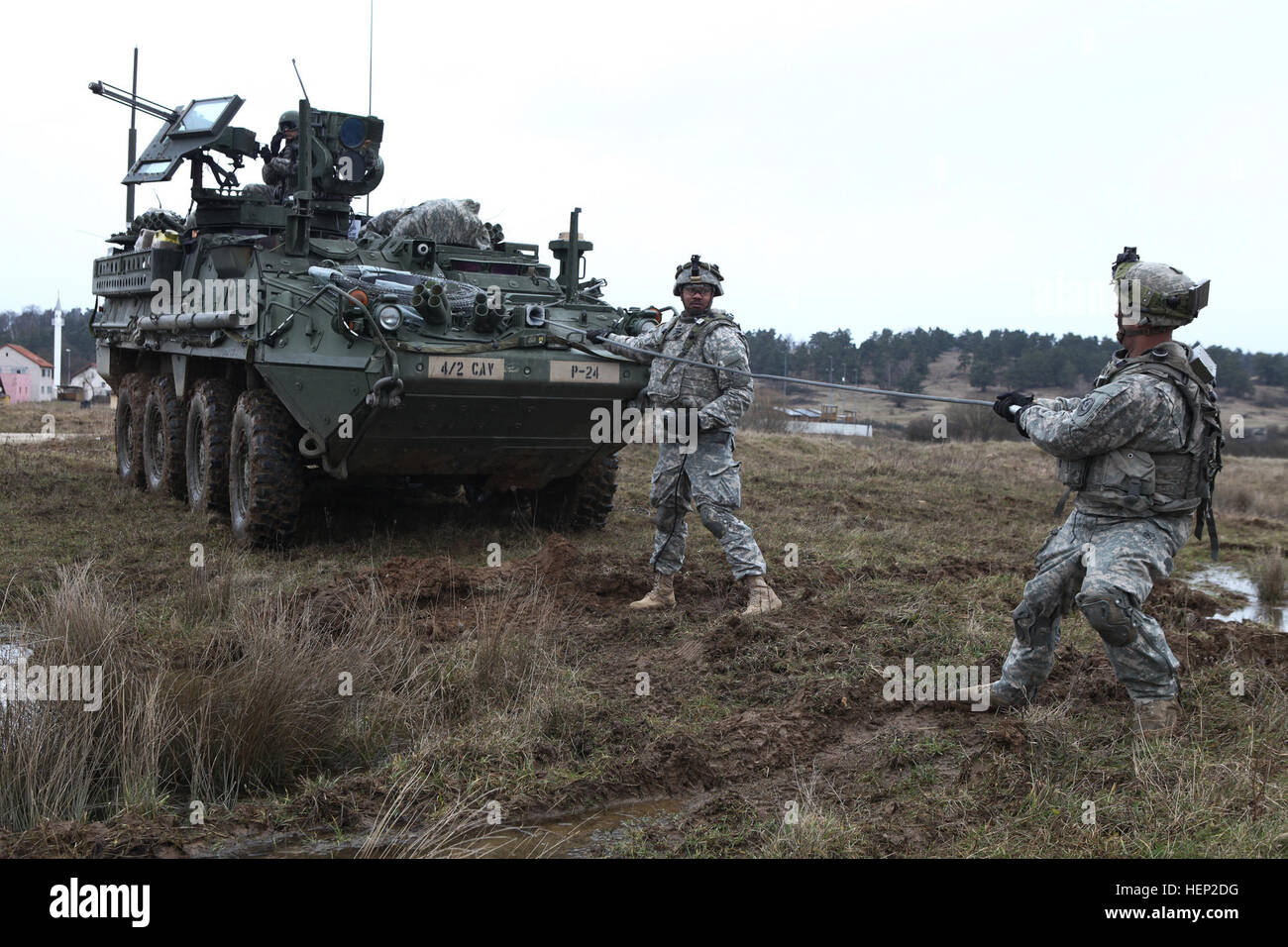 U.S. Soldiers of Palehorse Troop, 4th Squadron, 2nd Cavalry Regiment ...