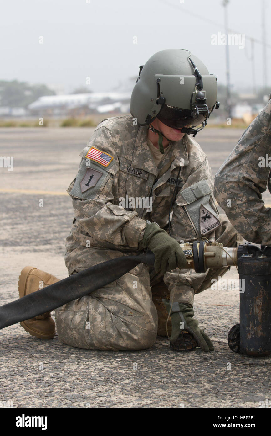 Spc. Danielle Taylor, a flight engineer and a fuel handler instructor ...