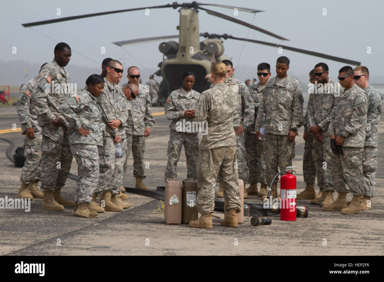 Spc. Danielle Taylor, a flight engineer and a fuel handler instructor ...