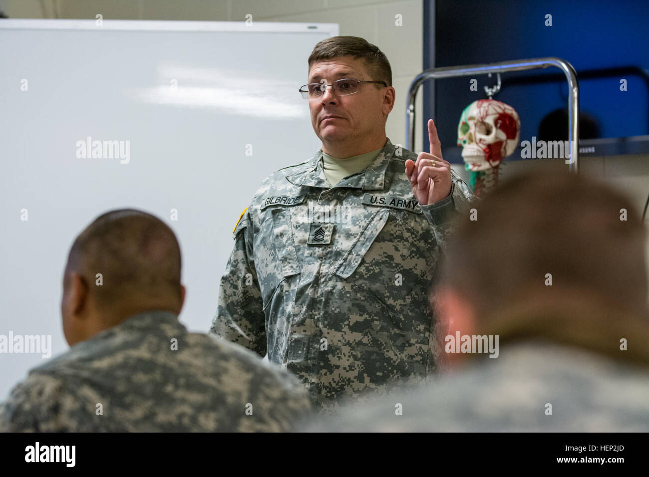 Sgt. 1st Class Leo Gilbride, lead medical instructor for the 204th ...