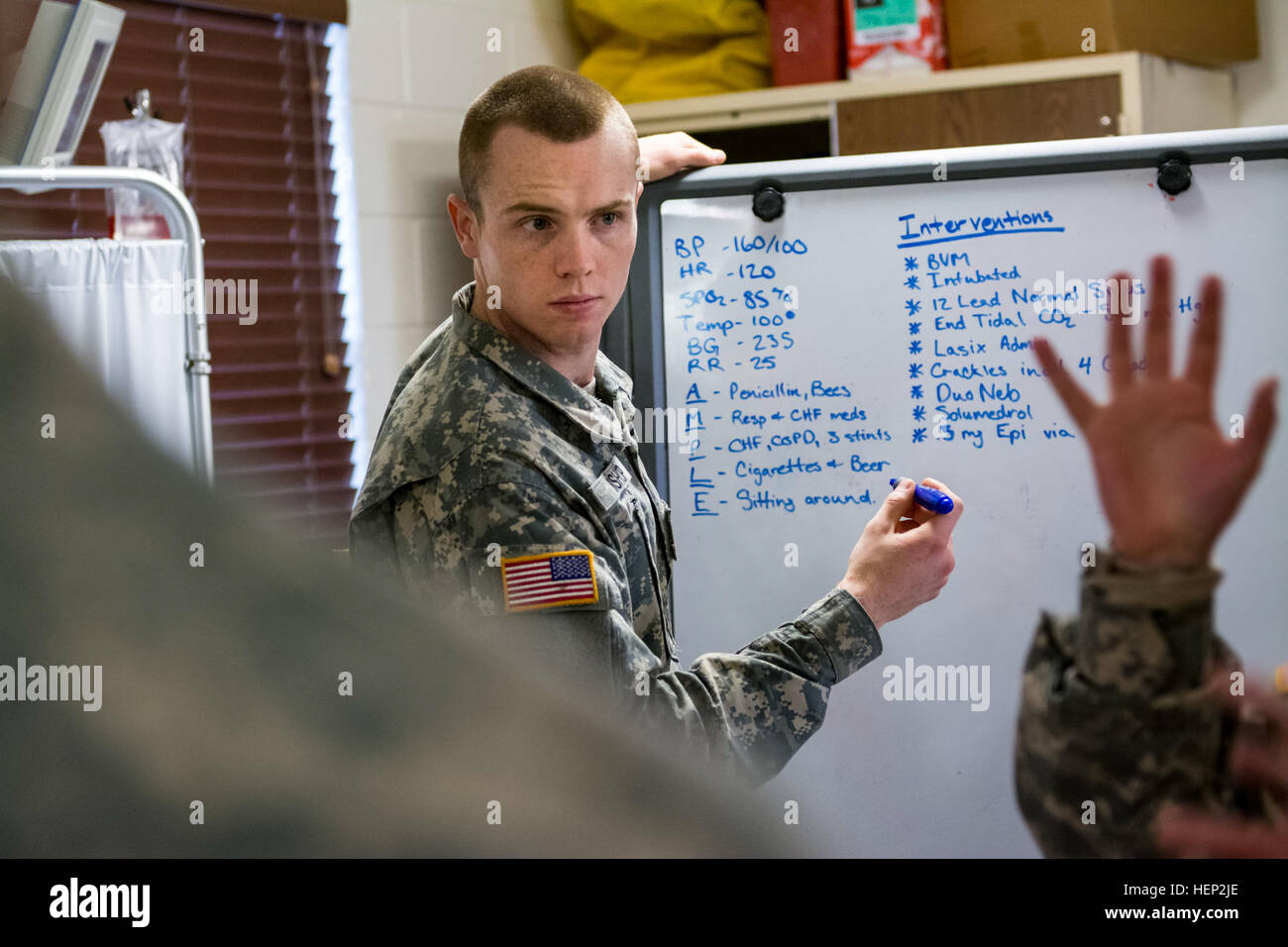 Pfc. Chad Bishop, Army Reserve medic with the 321st Engineer Battalion ...