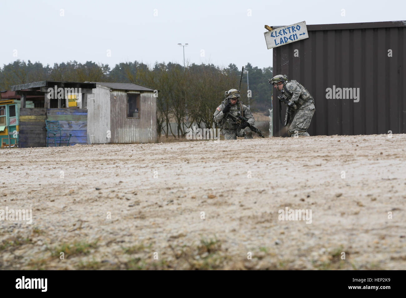 Soldiers from 1st Squadron, 2nd Cavalry Regiment conduct radio ...