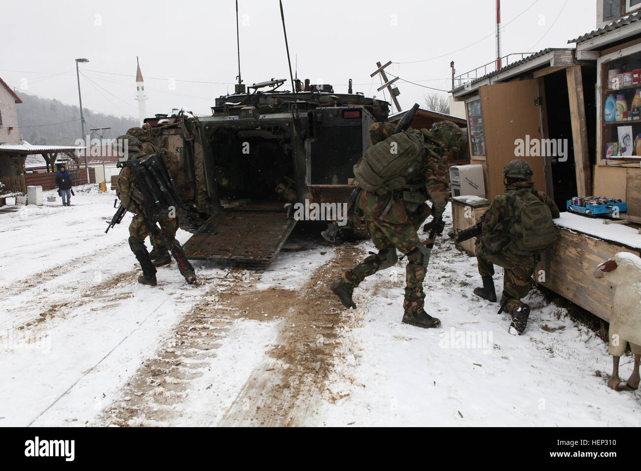 Dutch soldiers of Alpha Company, 42nd Infantry Battalion, 13th ...