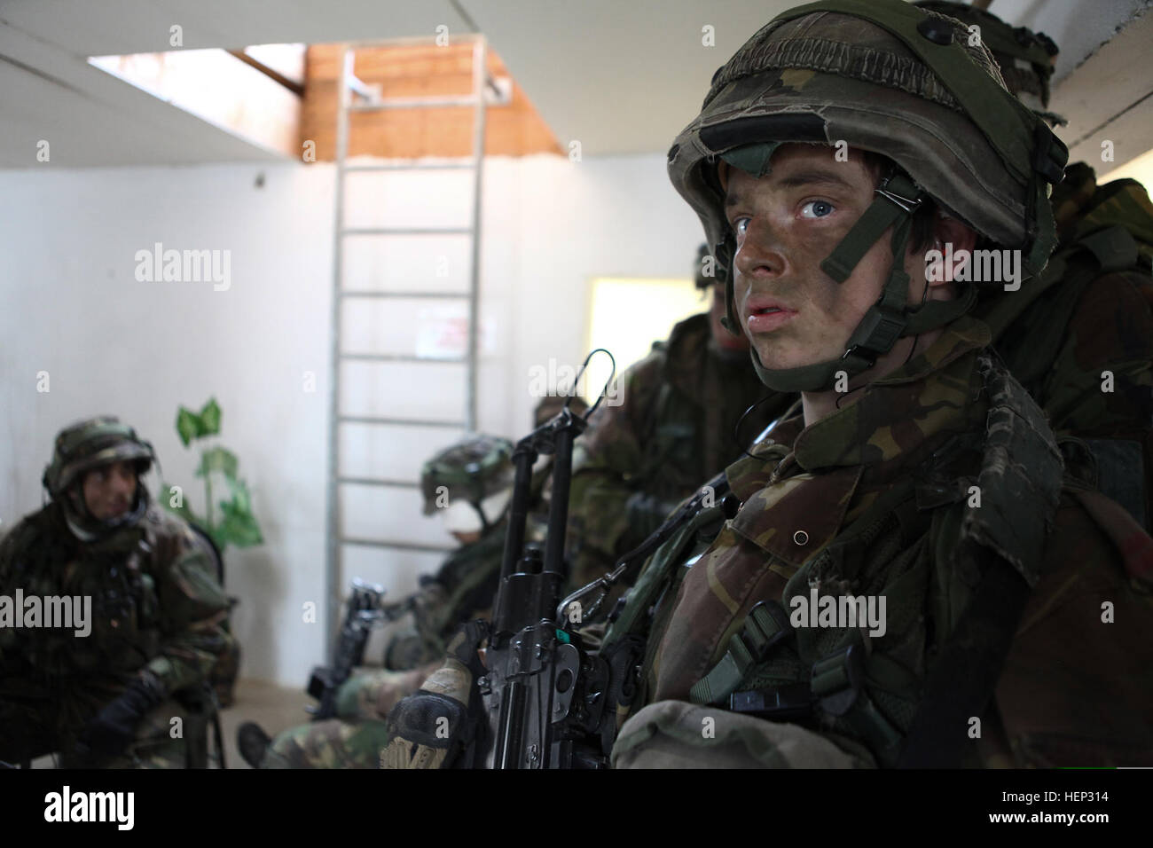 A soldier of Alpha Company, 42nd Infantry Battalion, 13th Mechanized ...