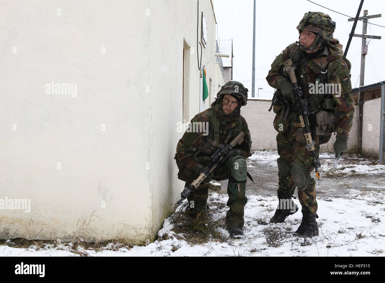 Dutch soldiers of Alpha Company, 42nd Infantry Battalion, 13th ...