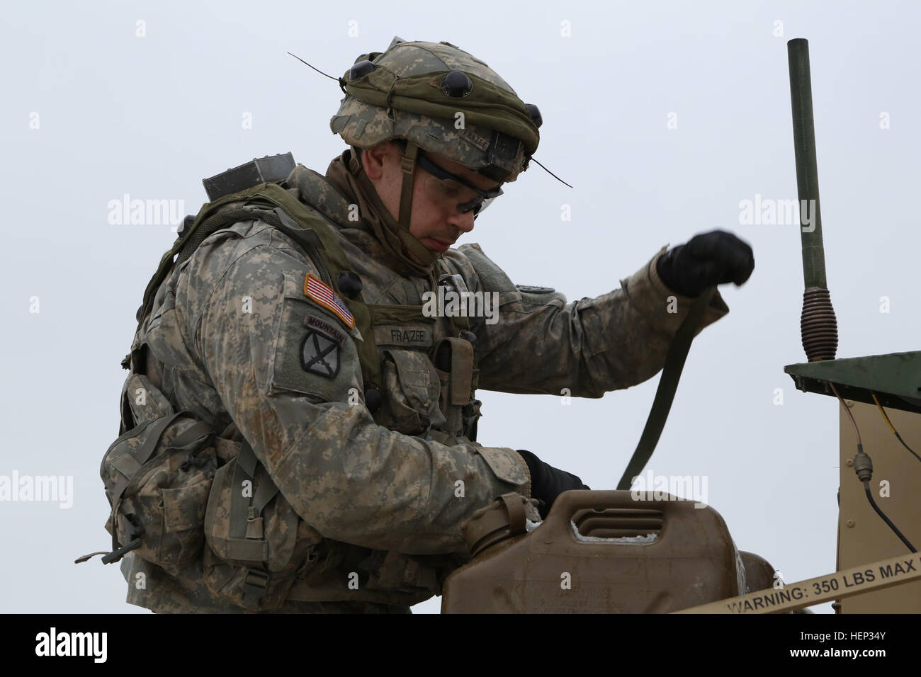 U.S. Army Sgt. David Frazee, of 4th Squadron, 2nd Cavalry Regiment ...