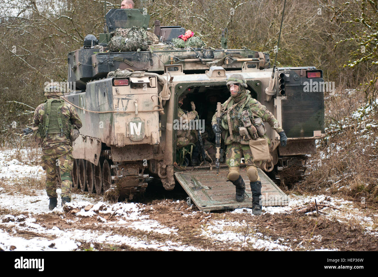 Dutch soldiers of the 42nd Armored Infantry Battalion, Limburgse Jagers ...