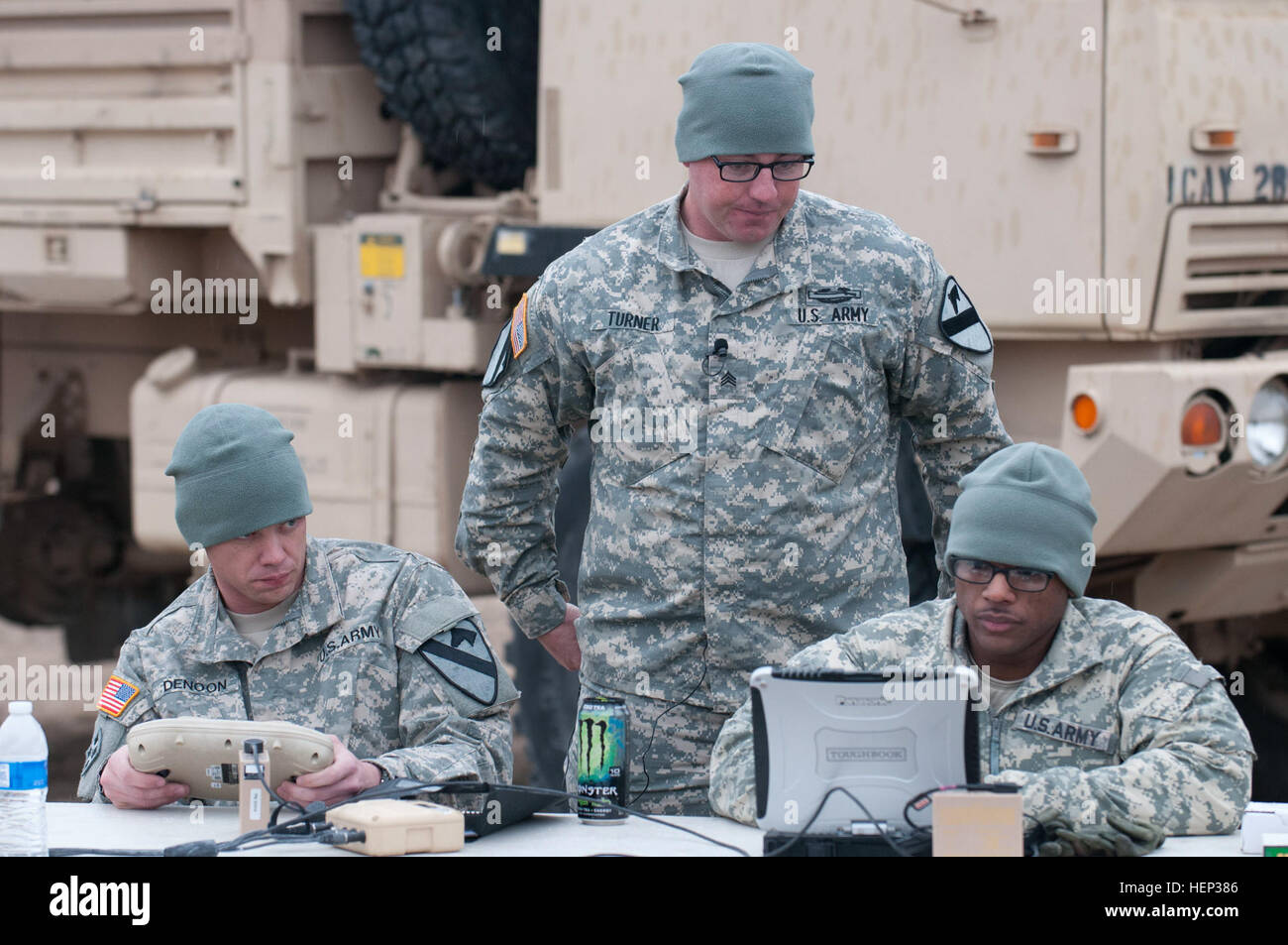 Staff Sgt. Aaron Denoon (left), Sgt. Jason Turner (center), and Sgt ...