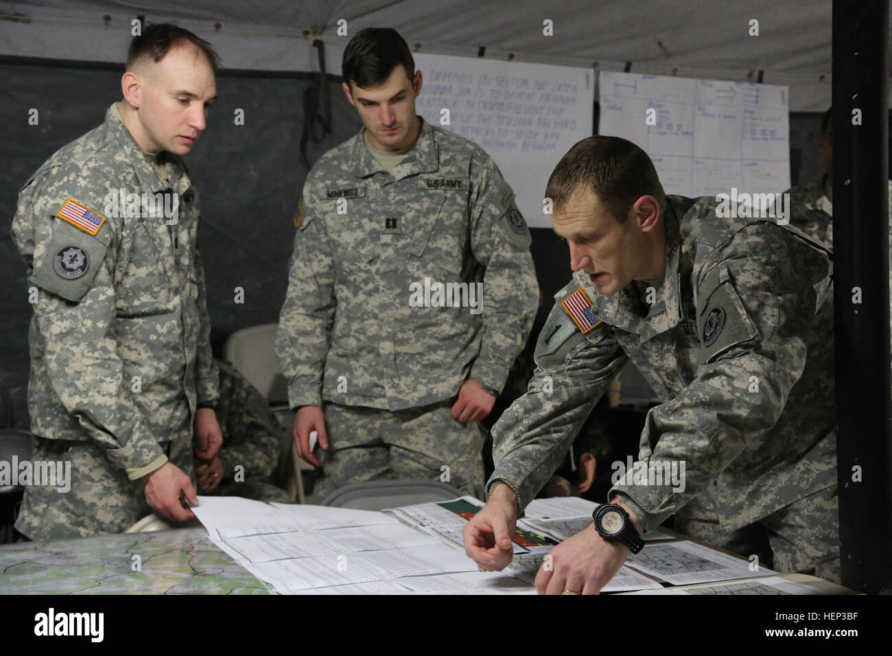 U.S. Army Maj. Michael Soyka, right, the S3 plans officer, of 2nd ...