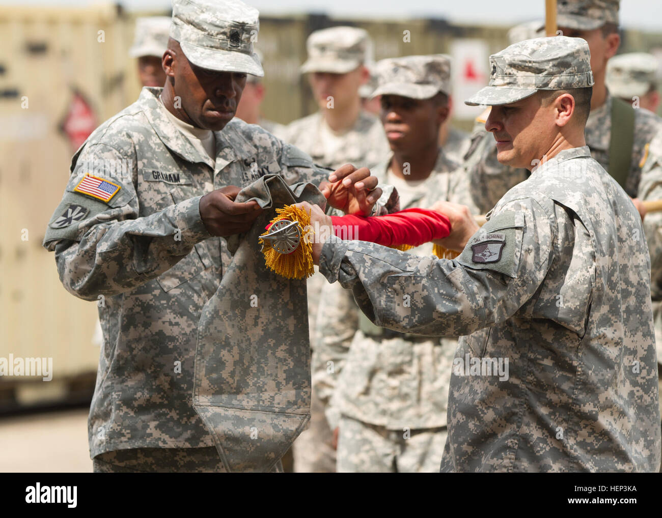Command Sgt. Maj. Frank Graham, left, senior enlisted adviser for the ...