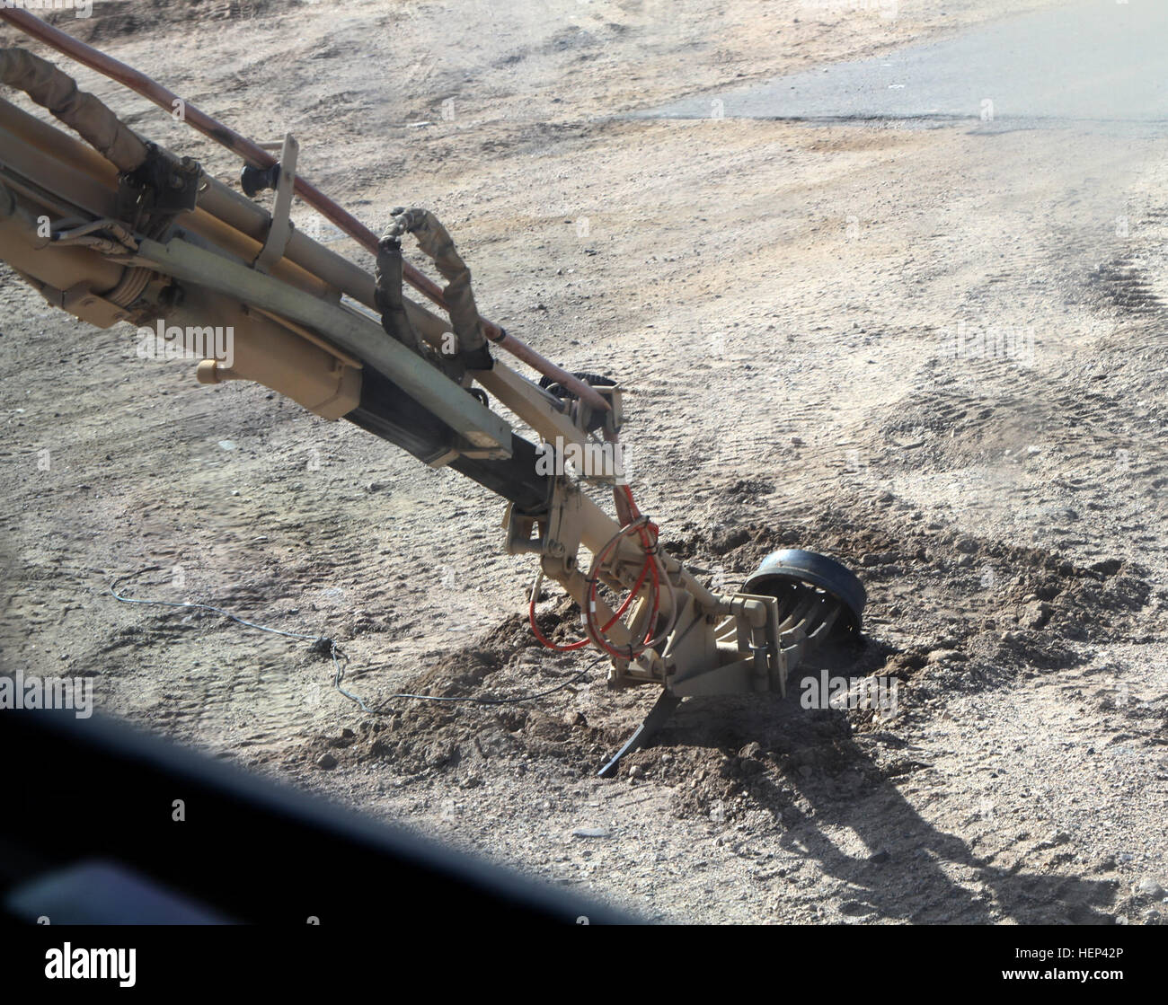 A Soldier with B Company, 6th Brigade Engineer Battalion, 4th Brigade ...
