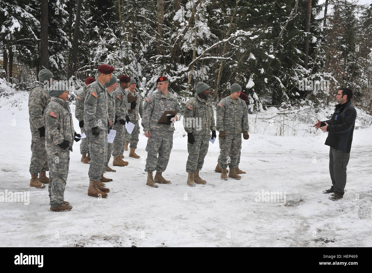 U.S. Soldiers, assigned to 173rd Airborne Brigade, attend the 7th Army ...
