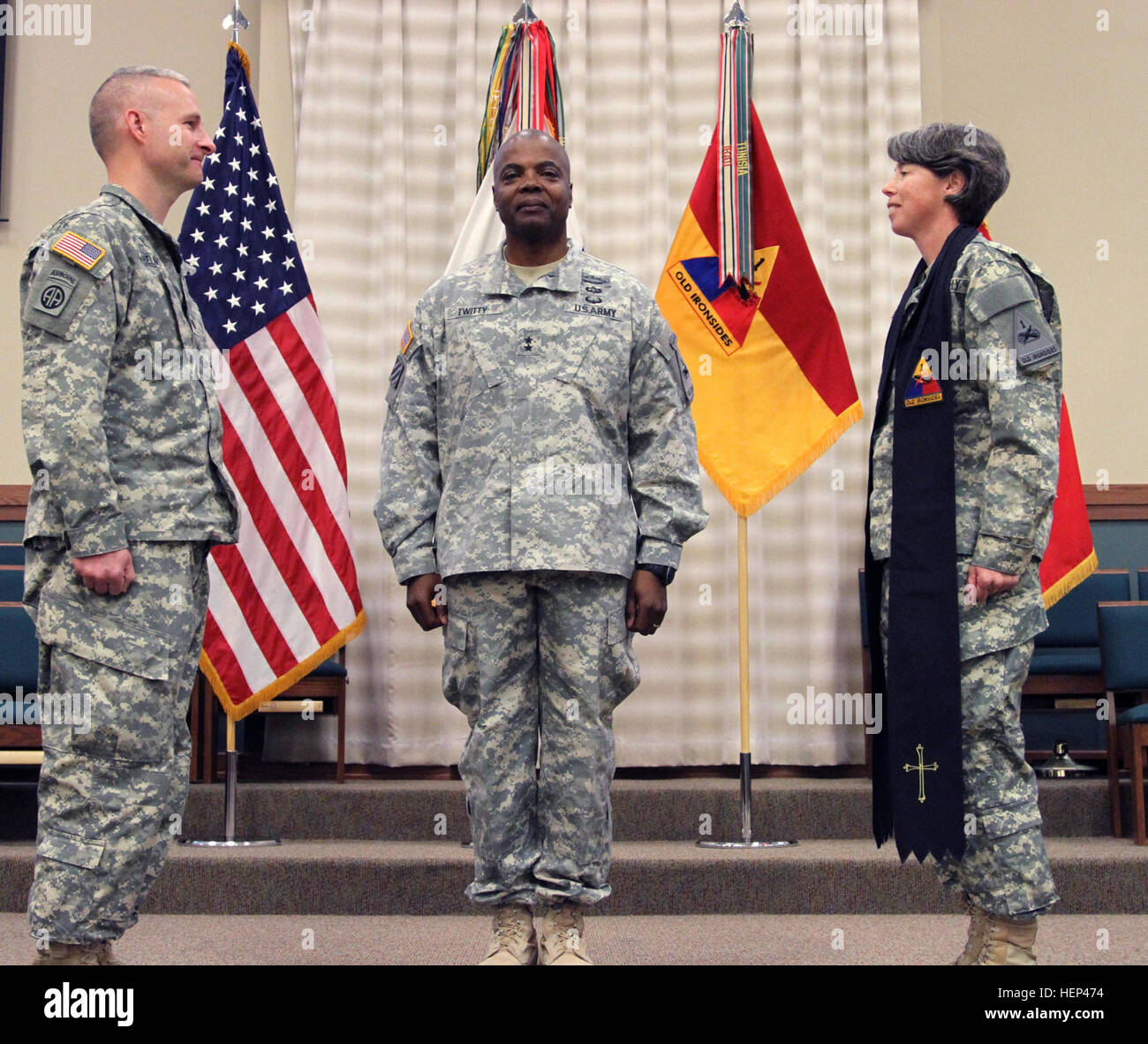 Lt. Col. Thomas S. Helms III, 1st Armored Division chaplain, Maj. Gen ...