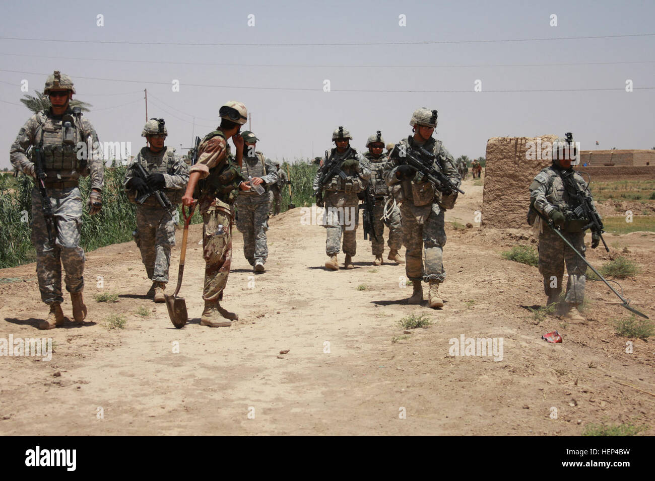 Soldiers from 1st Platoon, Company B, 52nd Infantry Regiment, attached ...