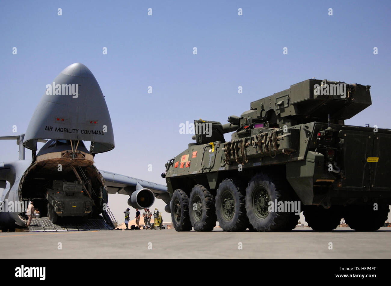 JOINT BASE BALAD, Iraq -- Two Army Stryker Infantry Carrier Vehicles ...