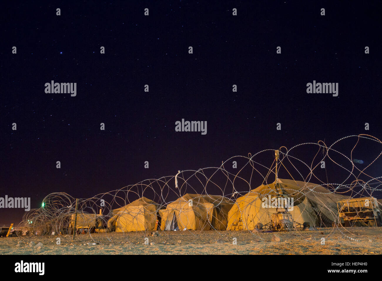 The 1st Cavalry Division Tactical Command Post as seen the evening of ...