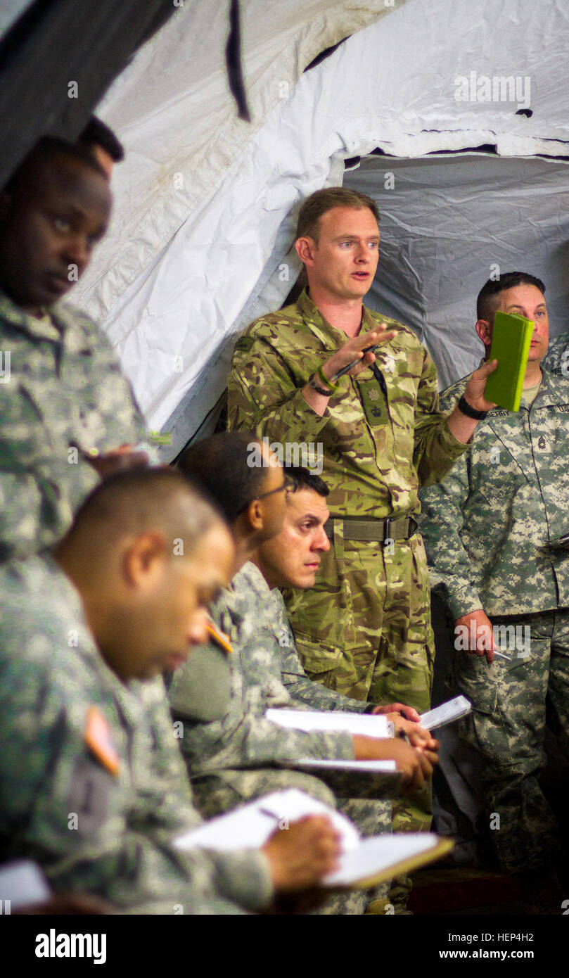 British Army Maj. Robert D. Grant, day shift chief of operations for ...