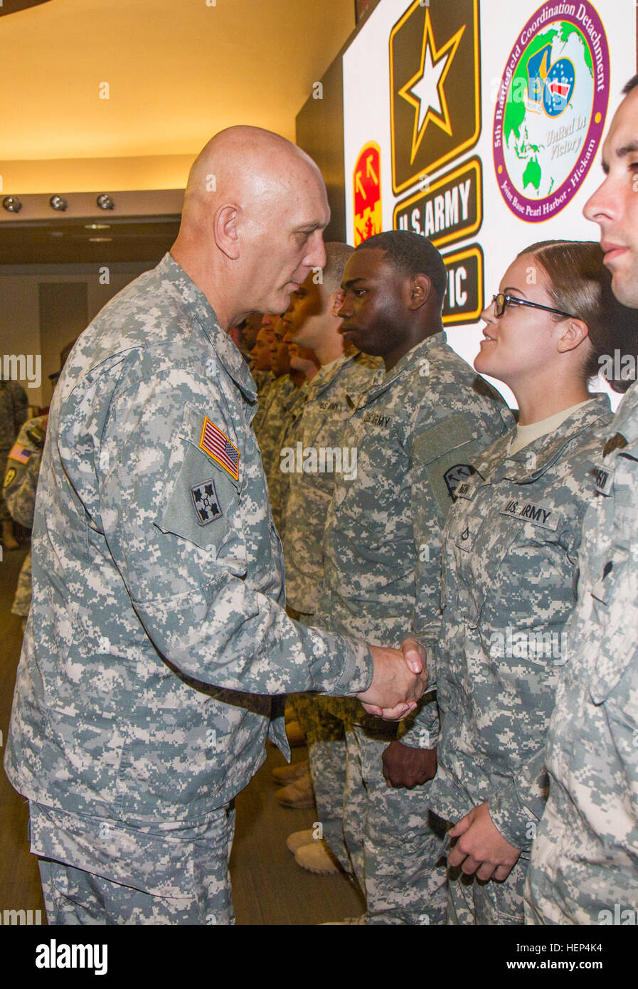 Chief of Staff of the Army Gen. Raymond T. Odierno recognizes Pfc ...