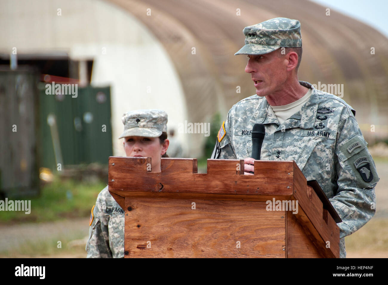 Maj. Gen. Gary Volesky makes open remarks during 86th Combat Support ...