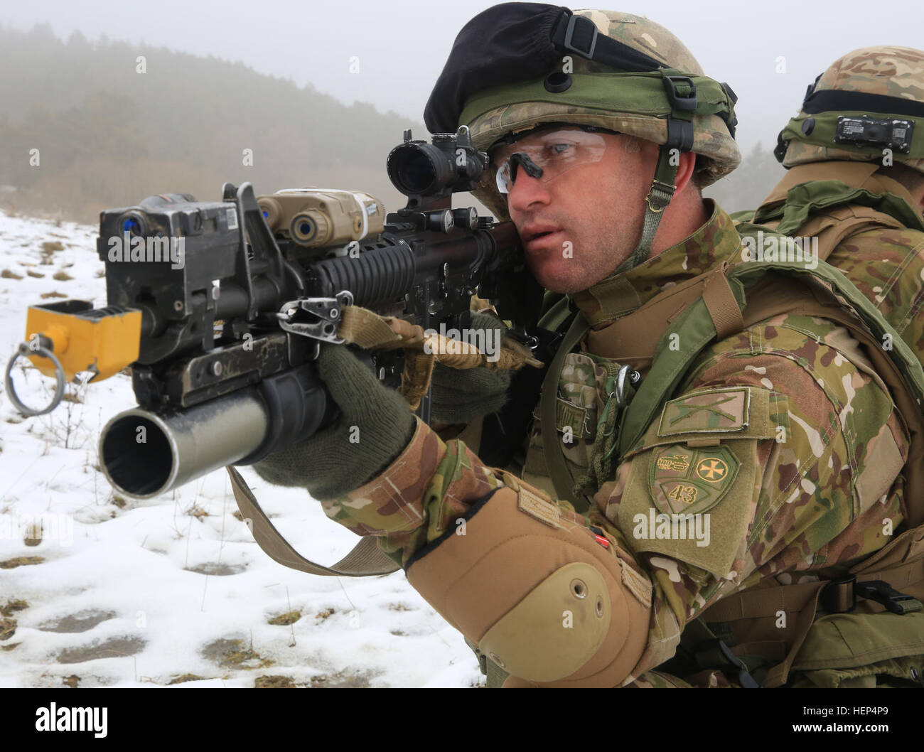 Georgian soldiers of Alpha and Charlie Company, 43rd Mechanized ...