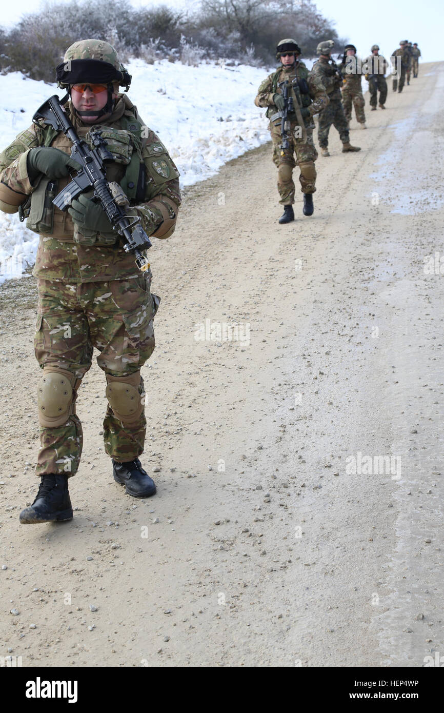 Georgian soldiers of Alpha Company, 43rd Mechanized Infantry Battalion ...