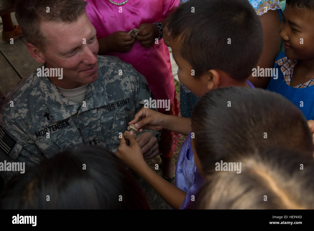 U.S. Army Chaplain, Capt. Ryan Mortensen, assigned to 1st Battalion ...