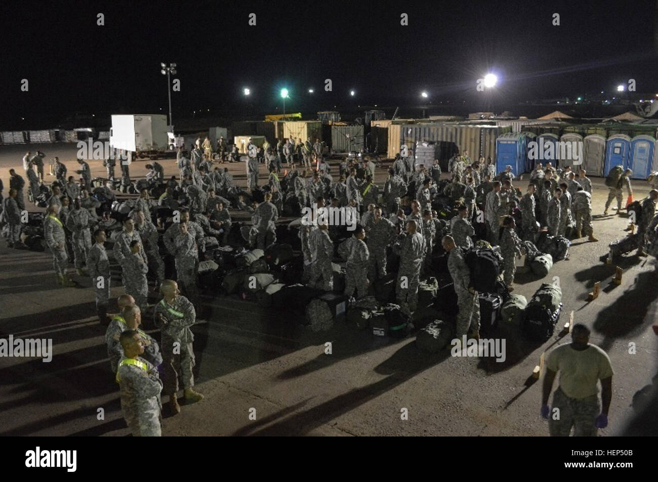 Service members deployed in support of Operation United Assistance wait ...