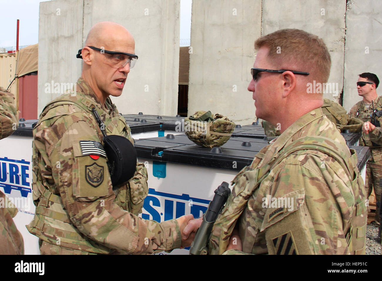 Brig. Gen. Kirk Vollmecke, left, deputy commanding general of the ...