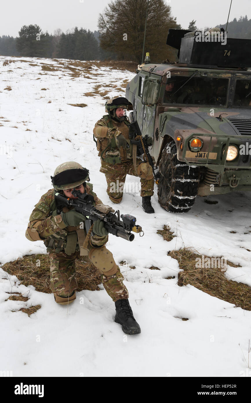 Georgian soldiers of Alpha Company, 43rd Mechanized Infantry Battalion ...