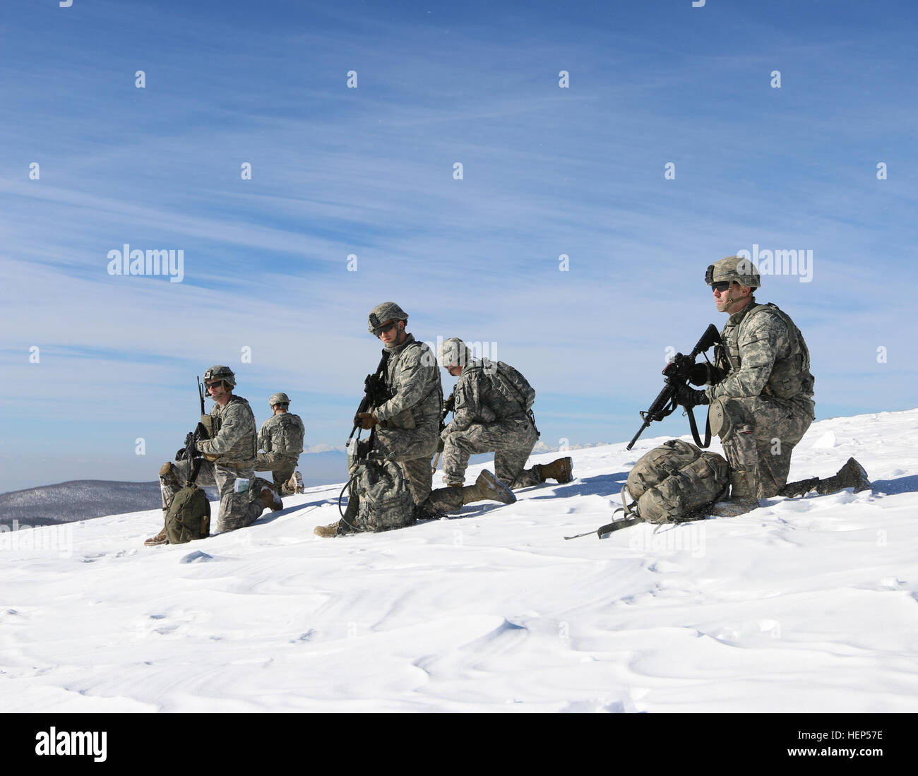 Cavalry scouts with Alpha Troop, 1st Squadron (Airborne), 40th Cavalry ...