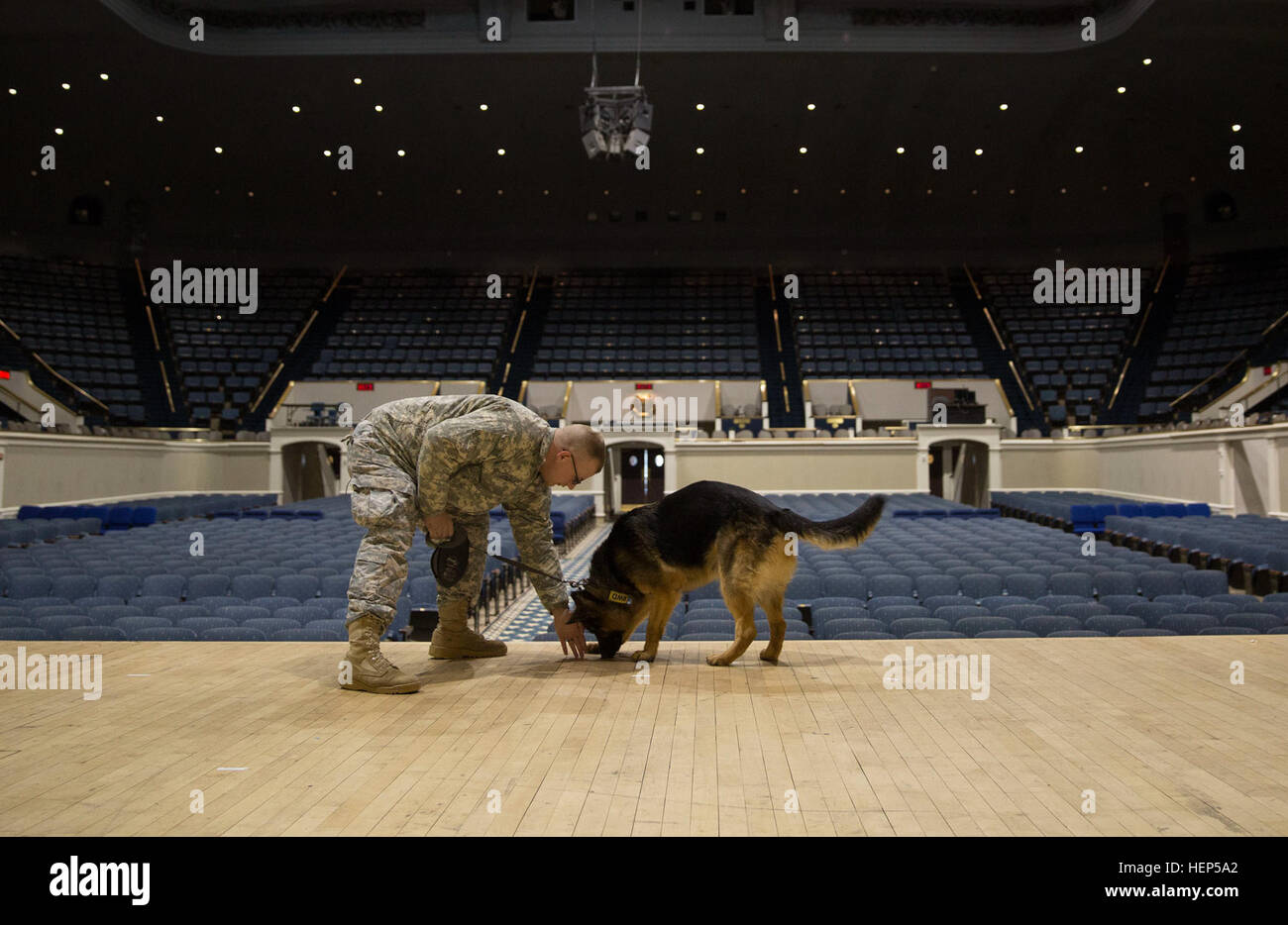 U.S. Army Spc. Joshua Stiles and canine Nick from the 3rd U.S. Infantry ...
