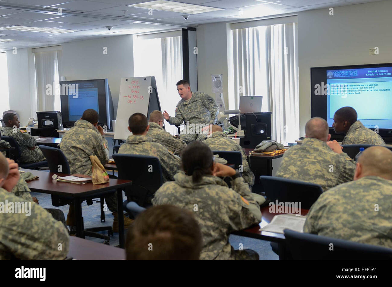 Soldiers at Fort Drum, New York, participated in mental games exercises ...