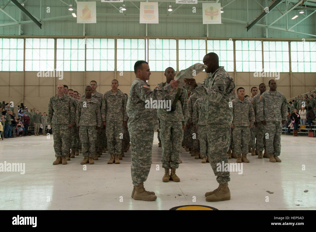 Lt. Col. Alexander Gallegos (left), commander of the 101st Special ...