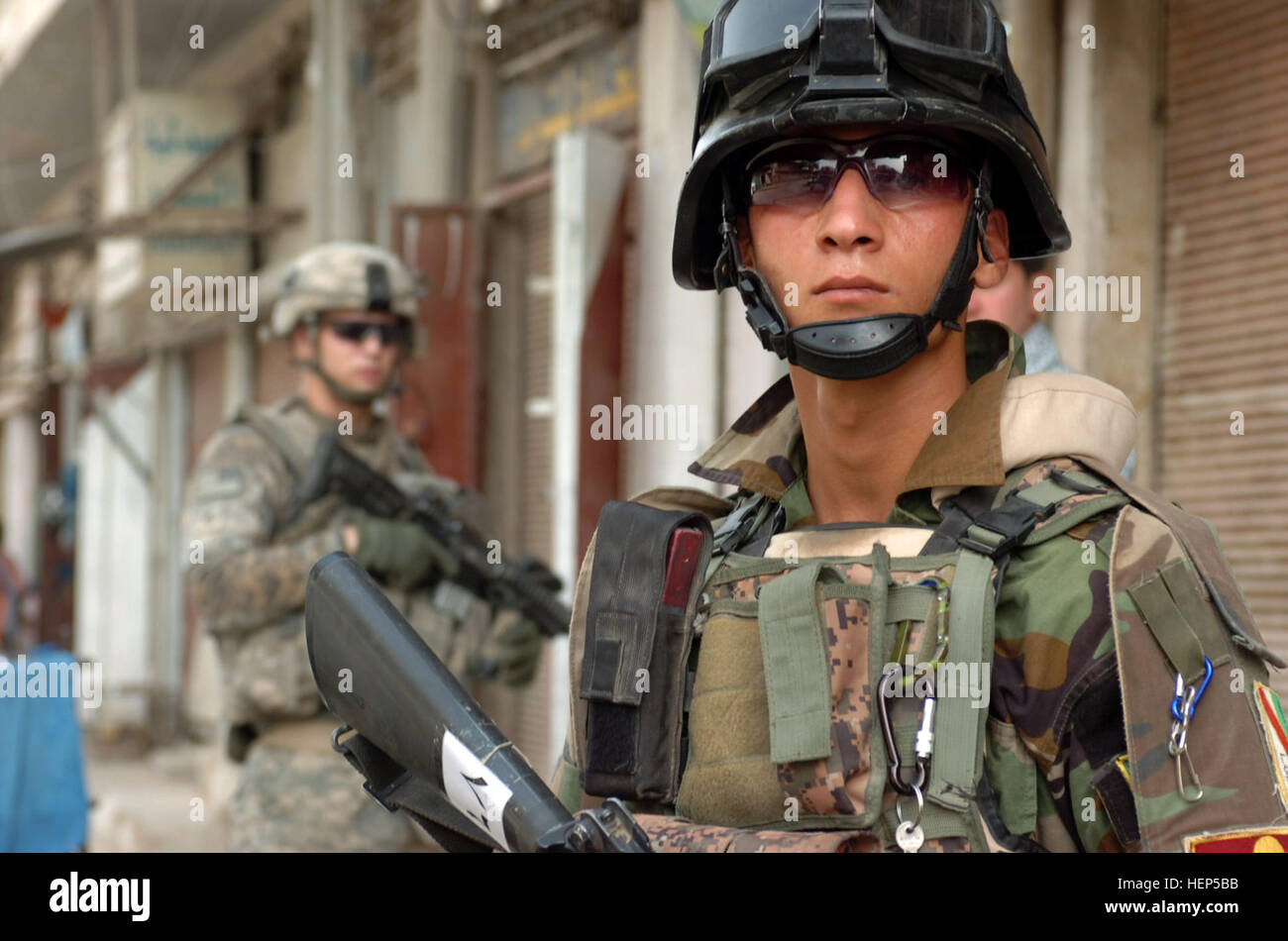 An Iraqi Army Soldier with the 2nd Company, 2nd Battalion, 44th Brigade ...