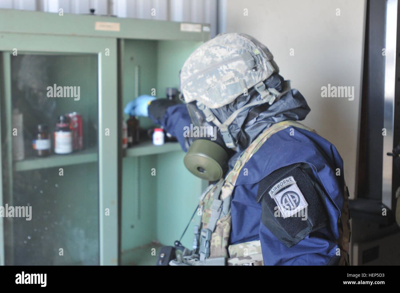 A chemical, biological, radiological, and nuclear specialist assigned ...